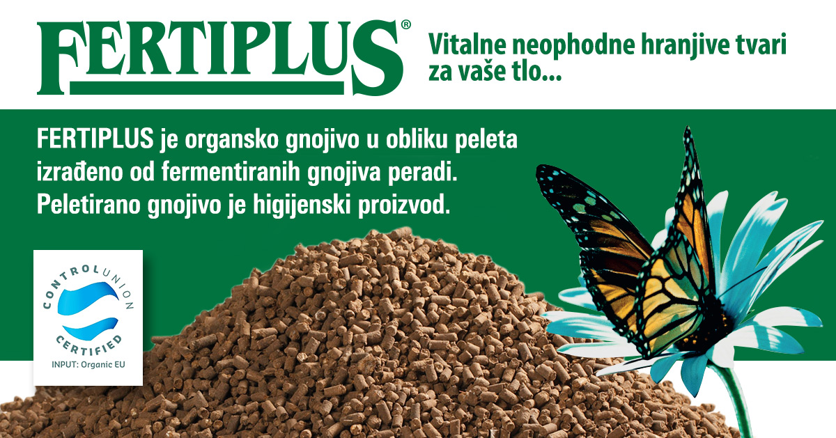 Organsko ekološko peletirano gnojivo FERTIPLUS s hranjivim tvarima